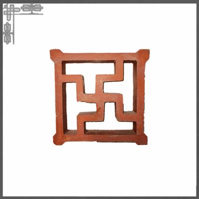 China Hollow Curved Wall Breeze Blocks Clay For Garden Decorative for sale
