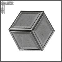 China Grey Hexagon Flat Brick Decor Wall Tiles For Hotel Art Exhibition for sale