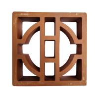 China Beauty Terracotta Hollow Garden Red Clay Bricks Outdoor Wall Blocks for sale
