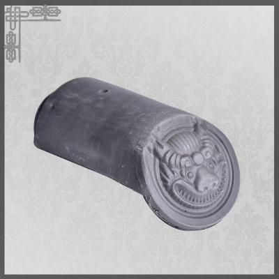 China Antique Asian Style Chinese Clay Roof Tiles Eaves Ceramic Roof Tiles for sale