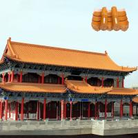 China Temple Pavilion Villa Style Chinese Glazed Roof Tile 1985N  no peeling for sale