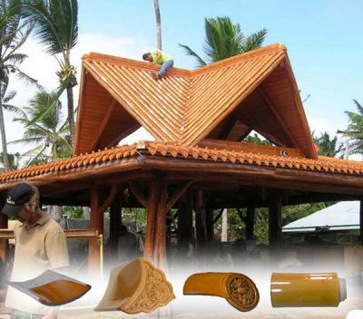 China Thai Style Galzed Roof Tiles Building Material For Hotel Villa High Resistant for sale