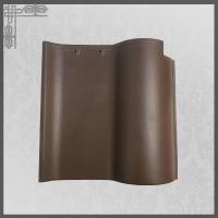 China Spanish Coffee Brown Color Glazed Ceramic Roof Tiles Matt Surface  220*220mm for sale