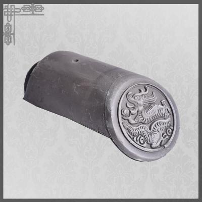 China 500N Ancient Chinese Traditional Clay Roof Tiles Clay Eaves Tile Wear Resisting for sale