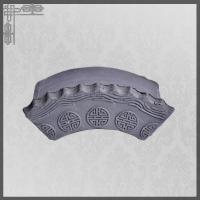 China Villa Design Classical Chinese Clay Roof Tiles Roof Edge Tile Natural Grey for sale