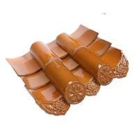 China Anti Aging Chinese Style Temple Roof Tiles Glazed Clay Roof Tile Customizable for sale