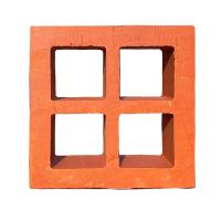 China 100mm Wall Clay Breeze Blocks Decorative Hollow Bricks For Fences Acid Resistance for sale