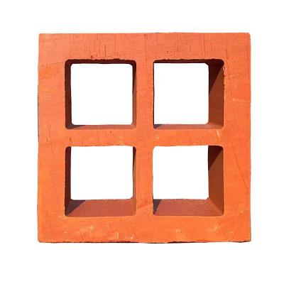 China 100mm Wall Clay Breeze Blocks Decorative Hollow Bricks For Fences Acid Resistance for sale