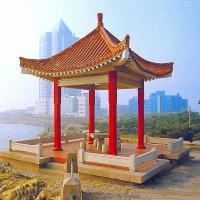 China Garden Wood Prefab Log Cabin Leisure Outdoor Gazebo Pavilion Customizable for sale