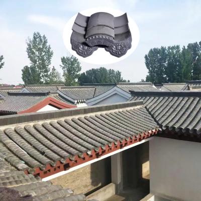 China Fireproof Courtyard Plain Clay Roof Tiles Graphic Design for sale