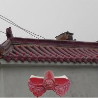 China Chinese Architectural Antique Glazed Clay Roof Tiles Ceramic Material Handcraft for sale