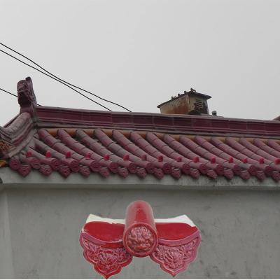 China Chinese Architectural Antique Glazed Clay Roof Tiles Ceramic Material Handcraft for sale