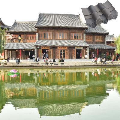 China Unglazed Matt Chinese Clay Roof Tiles Grey Old Korean Resort Villa Project Use for sale