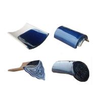 China Blue Frost Resistant Glazed Ceramic Roof Tiles Build Roofing Construction Material for sale