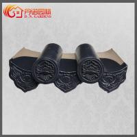 China Antique Style Black Glazed Roof Tiles Dragon Pattern For Chinese Roof for sale