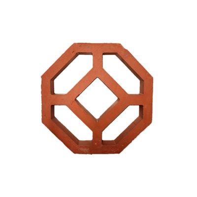 China Garden Facade Exterior Terracotta Hollow Bricks Red Wall Breeze Blocks for sale