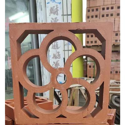 China Handmade Terracotta Brick Wall Ventilation Red for sale