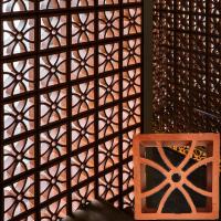 China Red Color Klin Fired Terracotta Ventilation Brick Breeze Blocks Clay Wall Screen for sale