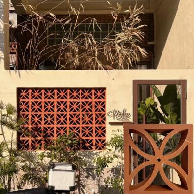 China Hollow Design Terracotta Clay Bricks Wall Panel for sale