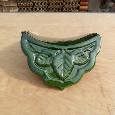 China Water Resistant Asian Style Roof Tiles Customized Leaf Pattern For Garden Pavilion for sale