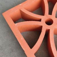 China Wall Screen Red Terracotta Bricks Hollow Energy Saving for sale
