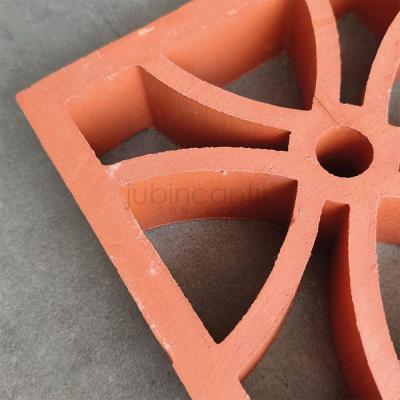 China Wall Screen Red Terracotta Bricks Hollow Energy Saving for sale