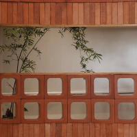 China Decorative Red Terracotta Breeze Blocks Clay Wall Brick For Artistic Installations for sale