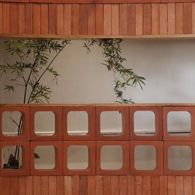 China Decorative Red Terracotta Breeze Blocks Clay Wall Brick For Artistic Installations for sale