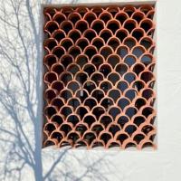 China Clay Brick Window Breeze Grey Color Restaurant Interior Exterior Wall Decoration for sale