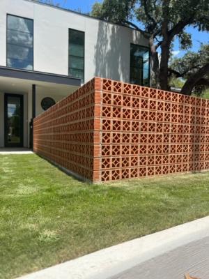 China Oem Garden Decoration Clay Breeze Block Hollowed Wall Partition Panels for sale