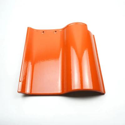 China Classical Spanish Roof Tiles Customized Color Glazed French Waterproof Natural Clay Material for sale