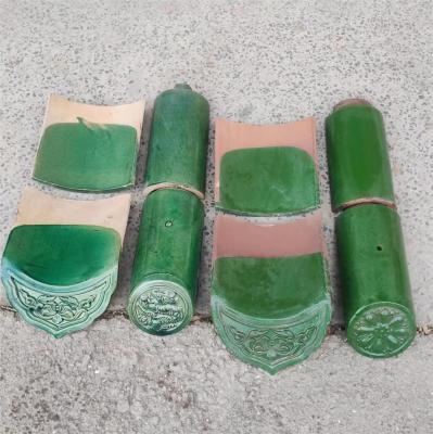 China Chinese Green Glazed Terracotta Roof Tiles for Garden Pavilion and Antique Buildings for sale