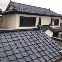 China Matt And Unglazed Frost-Proof Japanese Roof Tiles For Concrete Wooden Or Steel Structures for sale