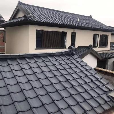 China Matt And Unglazed Frost-Proof Japanese Roof Tiles For Concrete Wooden Or Steel Structures for sale