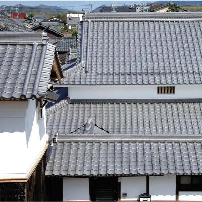 China Traditional Aesthetic With Clay Materials Overlapping Japanese Style Roof Tiles For Buildings Roofing for sale