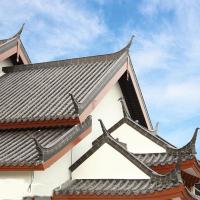 China Unbreakable Temple Pavilion Villa Chinese Style Classic Clay Roofing Tiles Houses Building Materials for sale