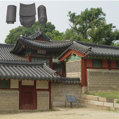 China Antique Chinese Terracotta Roof Tiles Traditional Asian Style Clay Roofing Material For Hotels Villas for sale