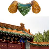 China Traditional Style Gazebo Ceramic Roof Tiles Chinese Malaysia Bent Tiles Graphic Design Villa Apartment Warehouse for sale