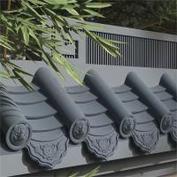 China Traditional Temple Roofs Antique Chinese Unglazed Grey Clay Roof Tile for sale
