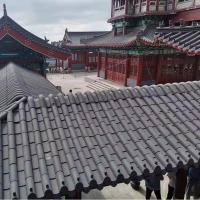 China Chinese Buddhist Monastery Building Temple Roof Tiles Matt Surface Clay Roof Decoration for sale