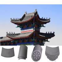China Authentic Traditional Chinese Temple Roof Tiles Premium Grey Clay Timeless Appeal Perfect For Roof Restoration for sale