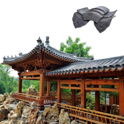 China Traditional Chinese Temple Roof Tiles Grey Clay Durable Roofing Material Enhance Building Aesthetics for sale
