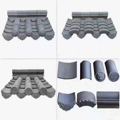 China Siheyuan Courtyard House Roofing Material Chinese Antique Old Clay Roof Tiles for sale