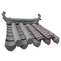 China Antique Unglazed Chinese Clay Roof Tiles Ornaments With Flower Pattern for sale