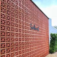 China Artistic Courtyard Exterior Latest Modern Wall Design Clay Hollow Breeze Block Facade Block for sale