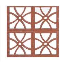China Artistic Courtyard Exterior Latest Modern Wall Design Clay Hollow Breeze Block Facade Block for sale