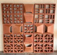 China Ventilating Screen Breeze Block Building Materials Red Clay Made In China Manufacturer Bricks Construction Bricks for sale