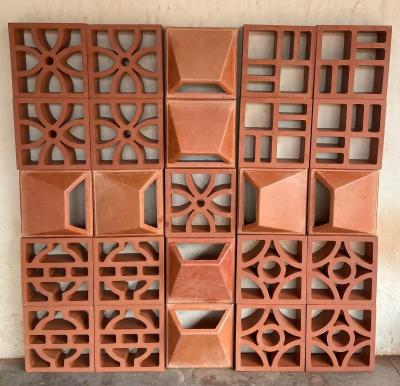 China Ventilating Screen Breeze Block Building Materials Red Clay Made In China Manufacturer Bricks Construction Bricks for sale