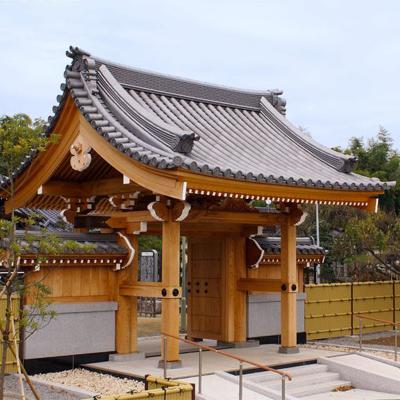 China Japanese Style Ceramic Roof Tile Sangawara Tile Traditional Tea House Roofing Wholesale for sale