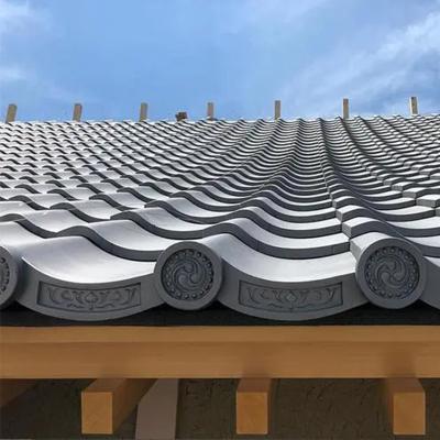 China Asian Temple Pavilion Villa Japanese Style Classic Glazed Roofing Antique Traditional Clay Roof Tile for sale